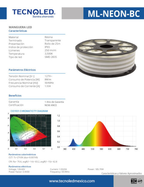 Tecnoled - Manguera de LED ML-NEON-BC
